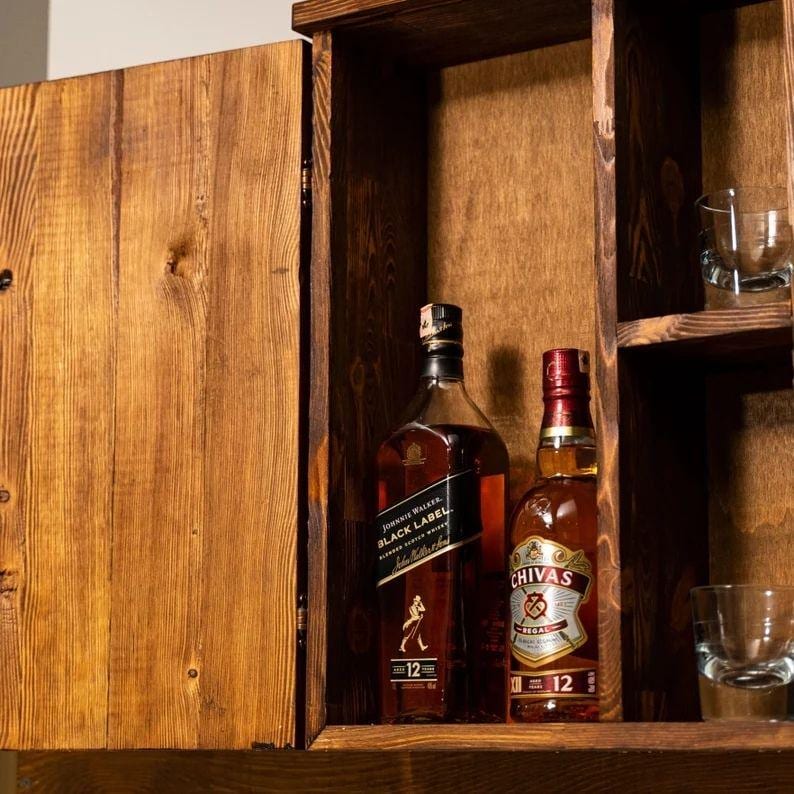 Bar Cabinet, Handmade Wooden Cabinet, Bar Cabinet, Authentic Barrel ...