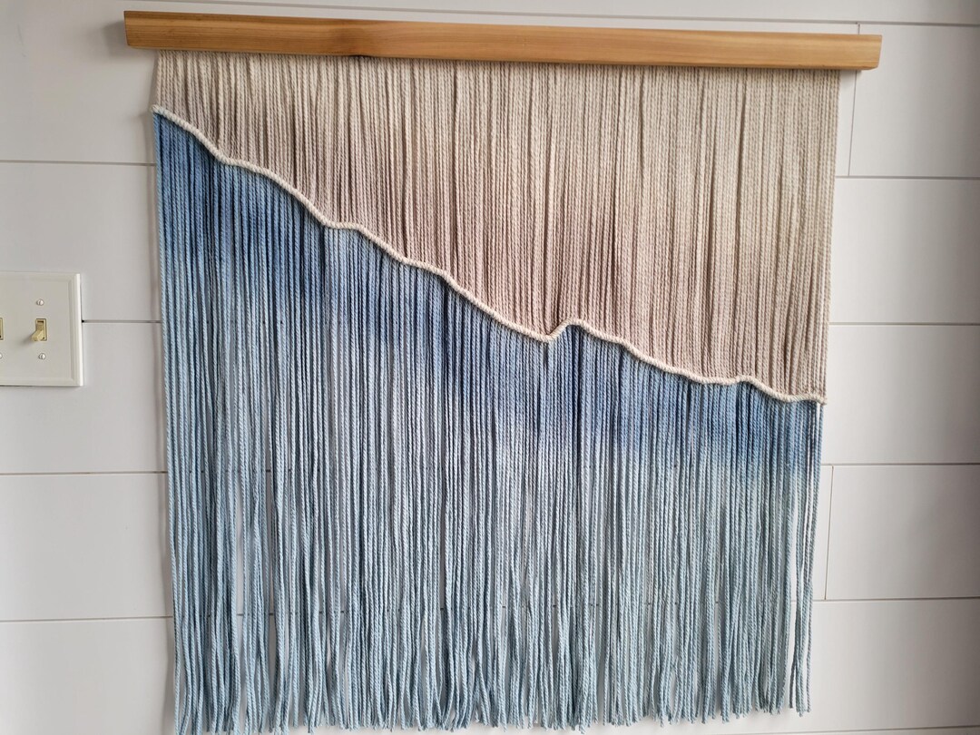 Hand-dyed Minimalist Beach Macrame Wall Hanging - Etsy