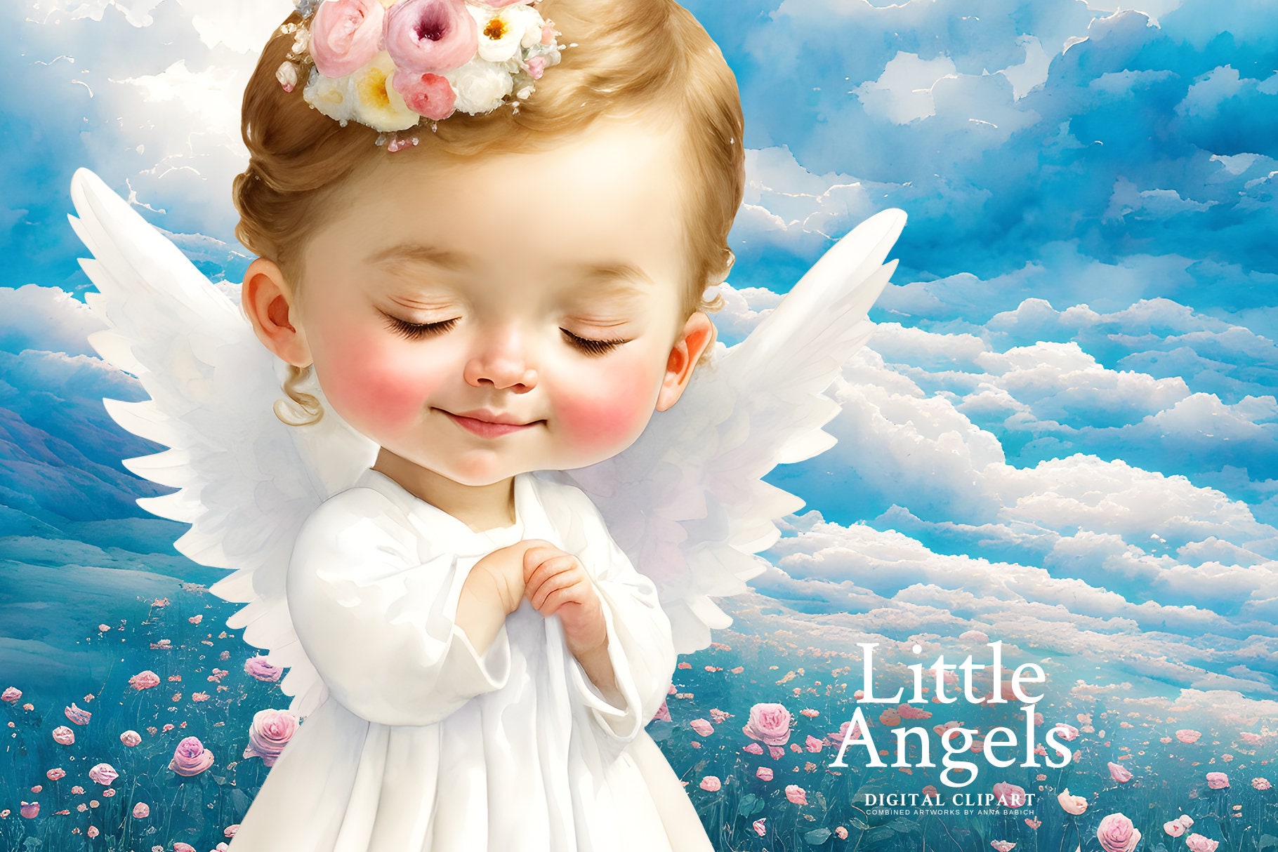 Little Angels Christening Cute Girl Holy Communion Baptism - Etsy