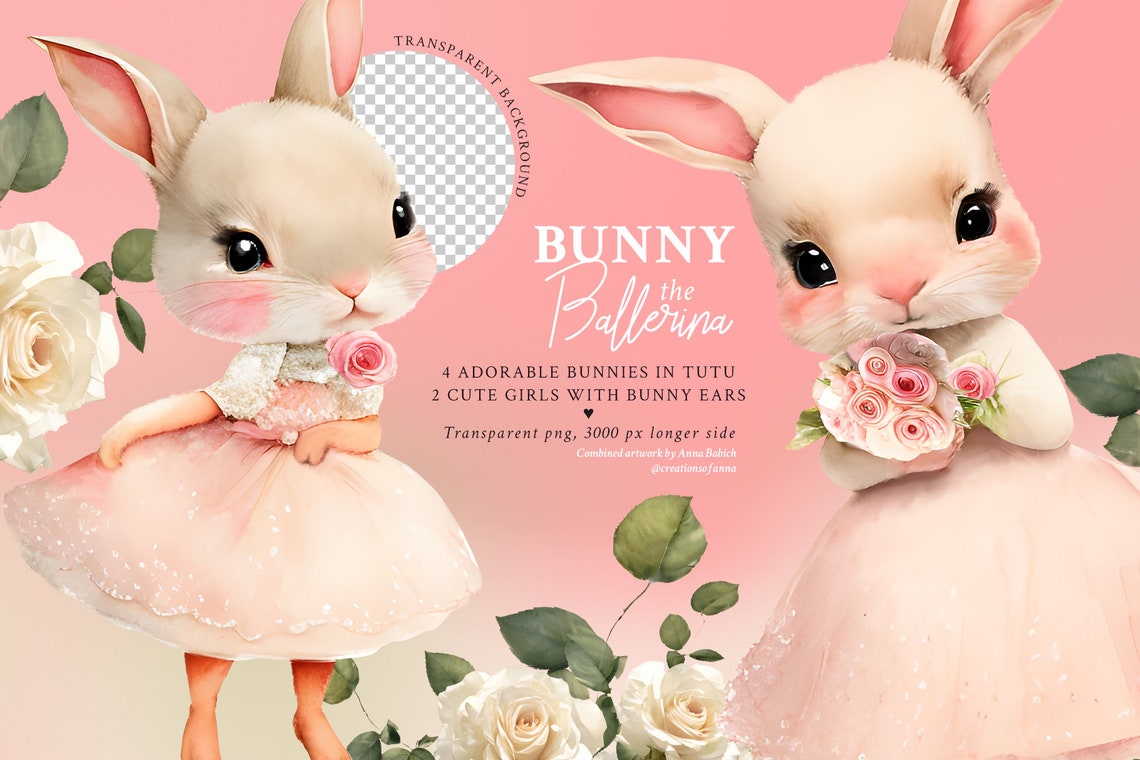 Bunny the Ballerina Ballerina Bunny Rabbit Ballet Cute - Etsy