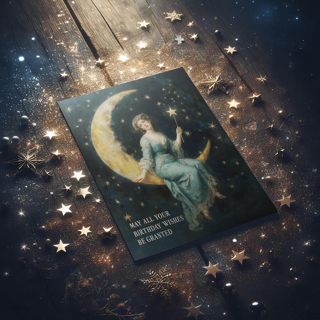 May All Your Wishes Be Granted - Vintage Fairy Birthday Card - Etsy