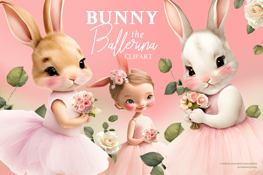 Bunny the Ballerina Ballerina Bunny Rabbit Ballet Cute - Etsy