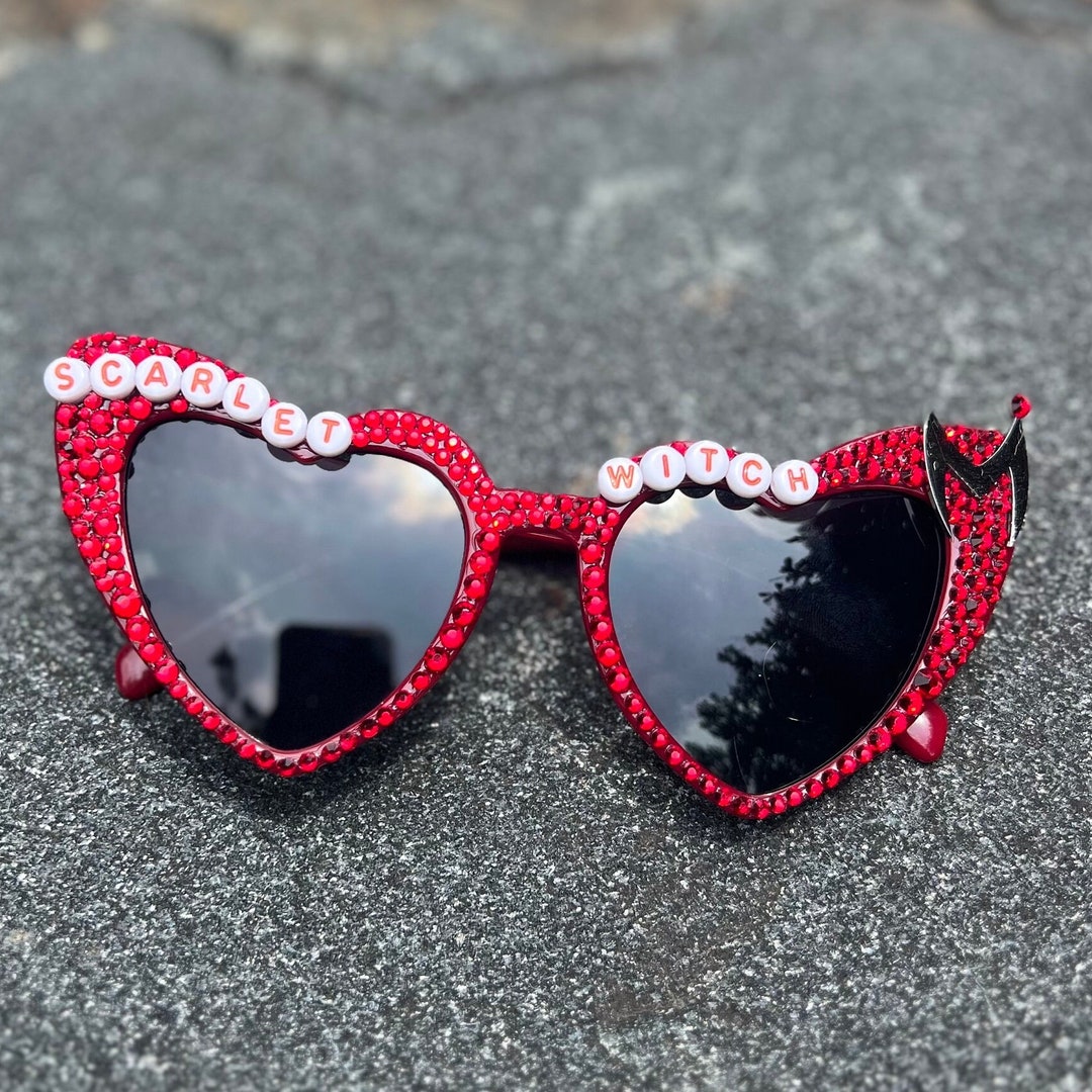Scarlet Witch Sunglasses Wanda Merch Bedazzled Glasses - Etsy