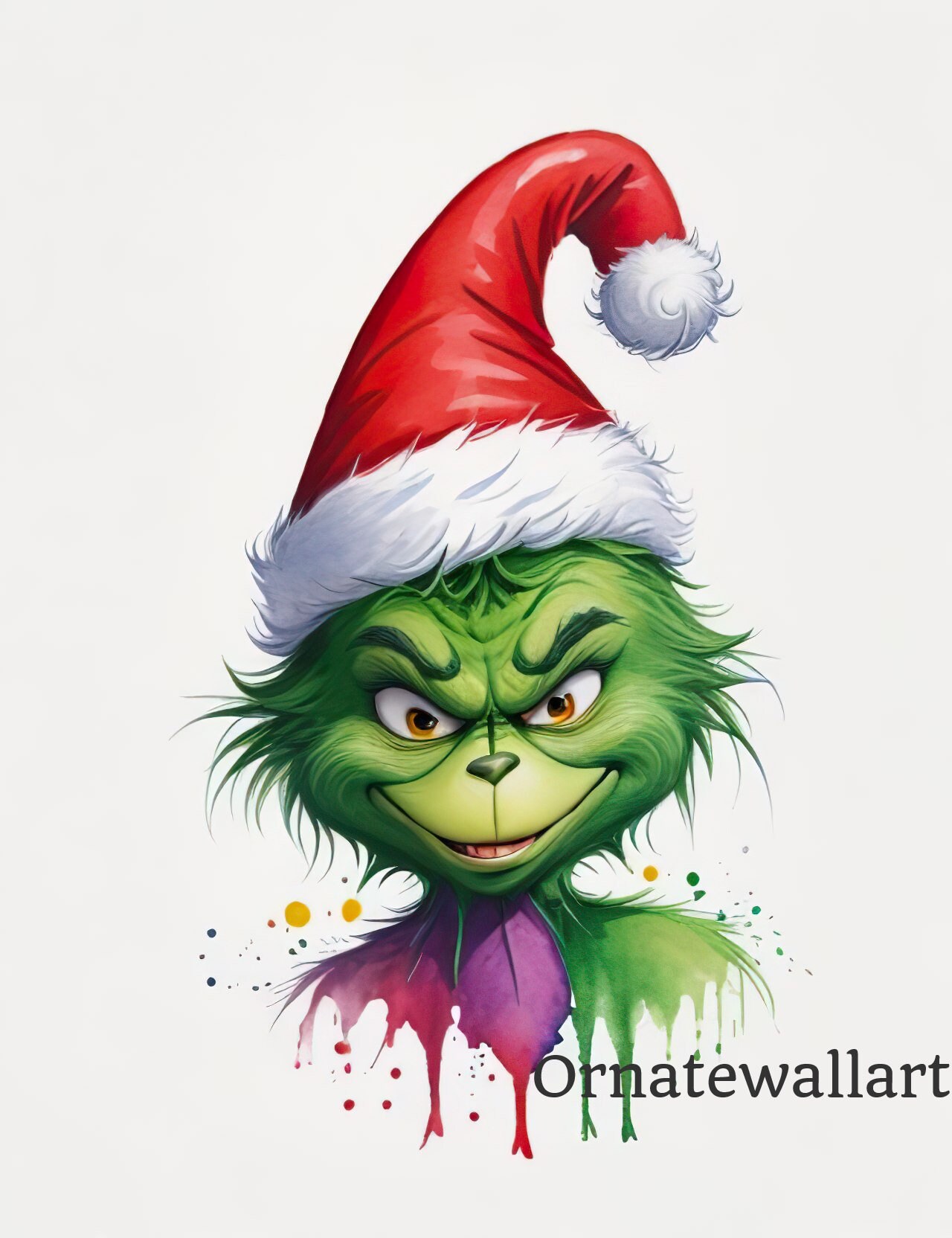 Grinch Digital Download Printable AI Art Wall Art Home - Etsy