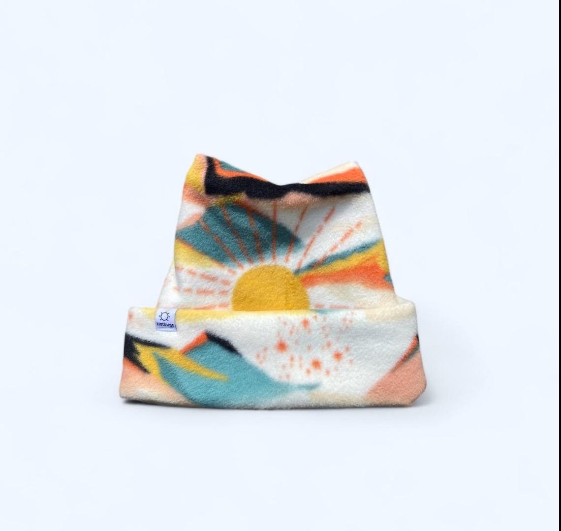 Handmade Soft Fleece Four Point Beanie Hat in Kids and Adult Sizes ...
