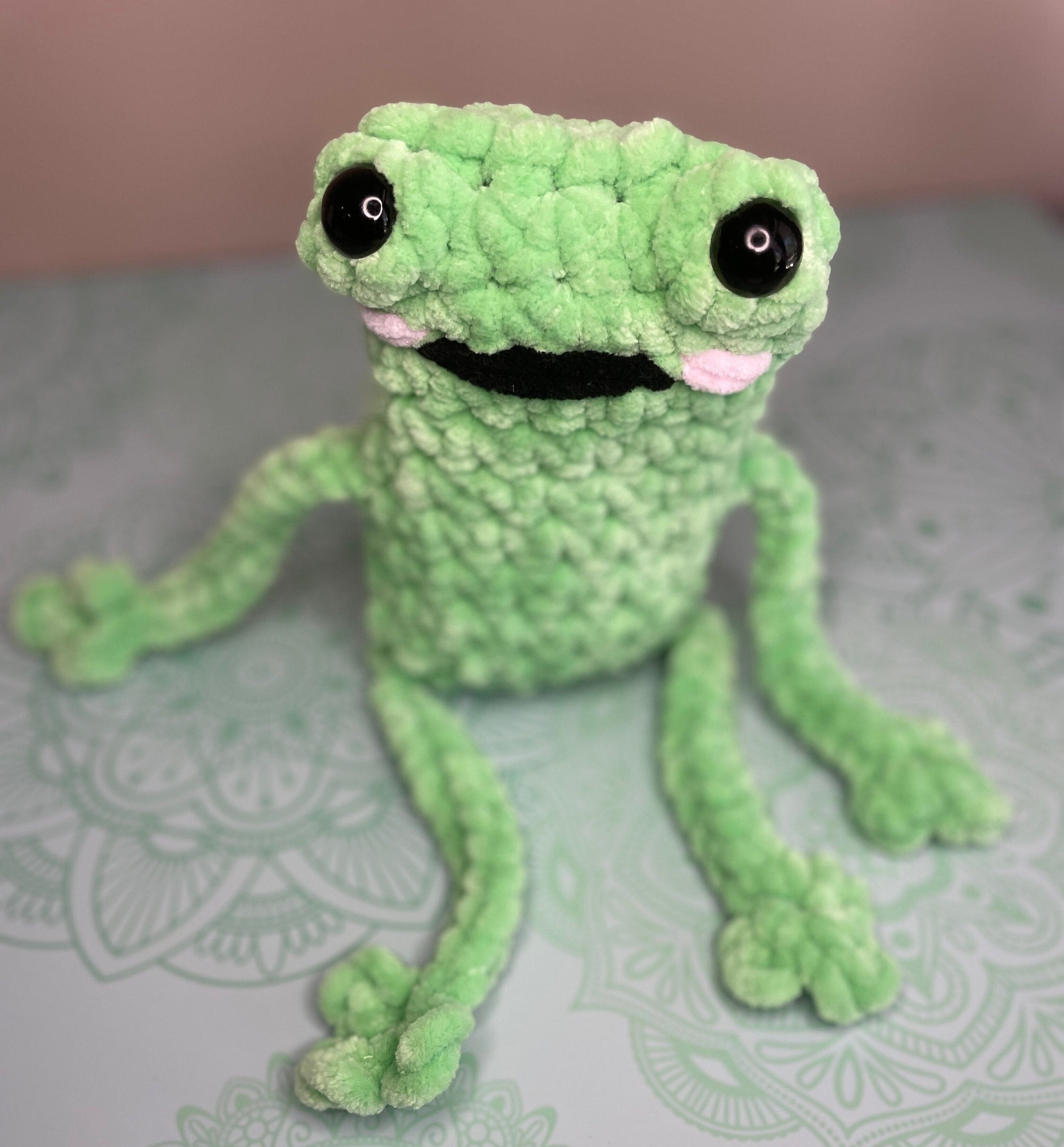 Crochet Jumbo Leggy Frog Plushie Cute Amigurumi Stuffed Animal ...