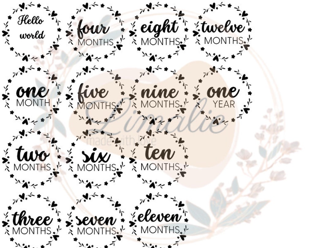 Milestone Cards Milestone Monthly Cards Baby Birth Gift - Etsy