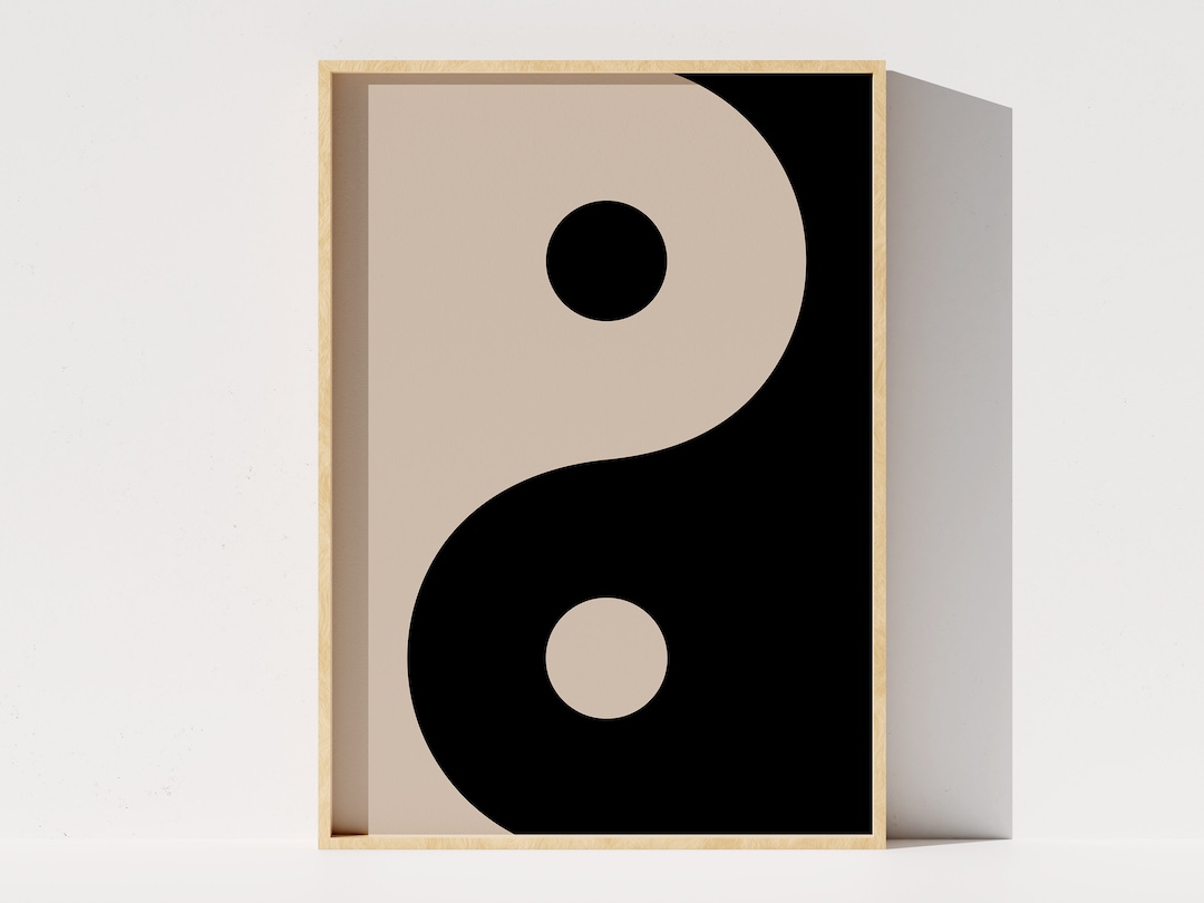 Yin Yang Printable Wall Art, Rectangular Yin Yang Symbol Digital Print ...