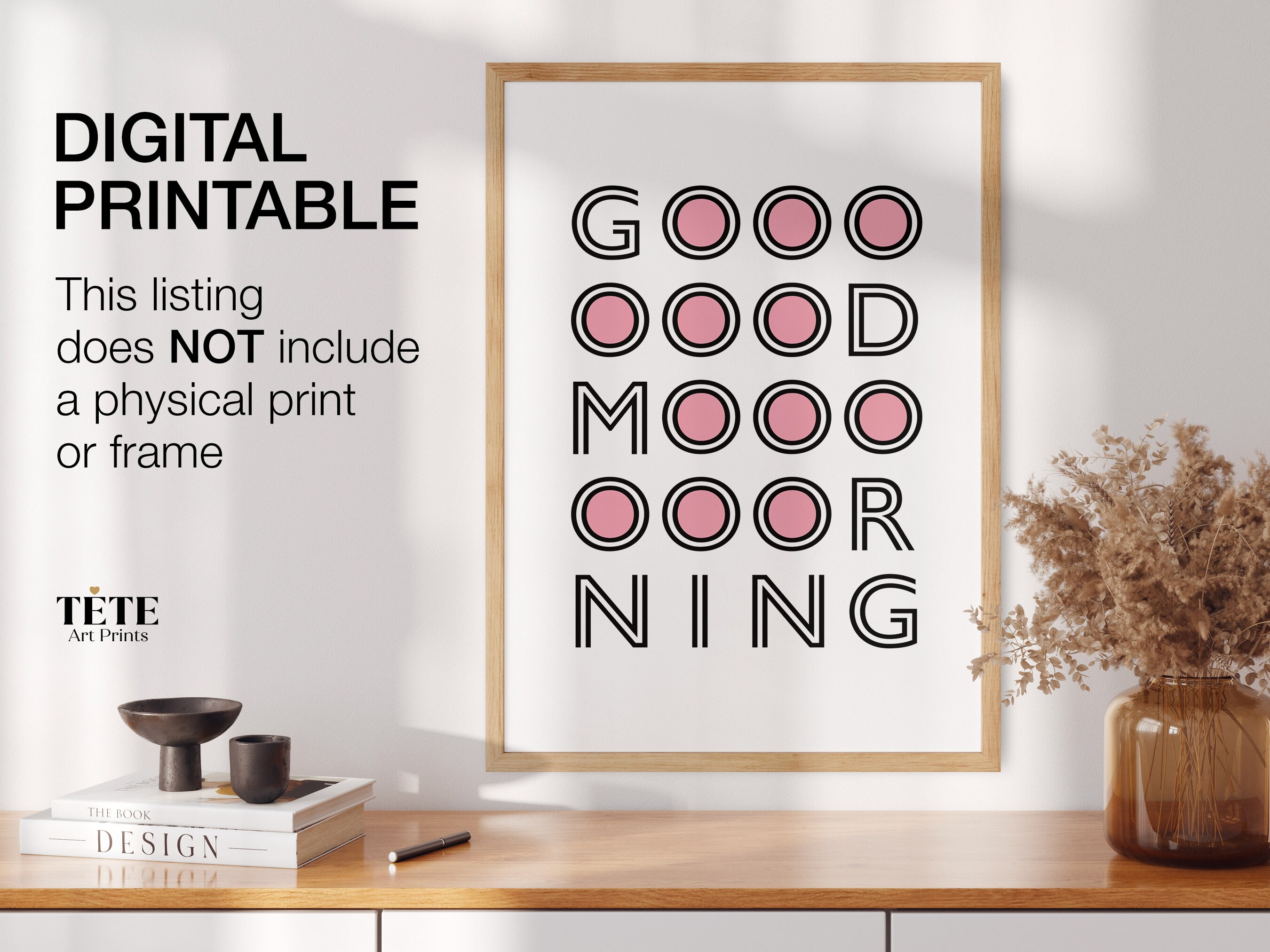 Good Morning Printable Poster, Instant Download Wall Art, Typography ...