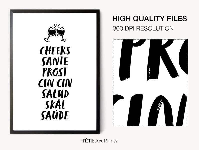 Cheers in Different Languages Printable, Multilingual Toasts Digital ...