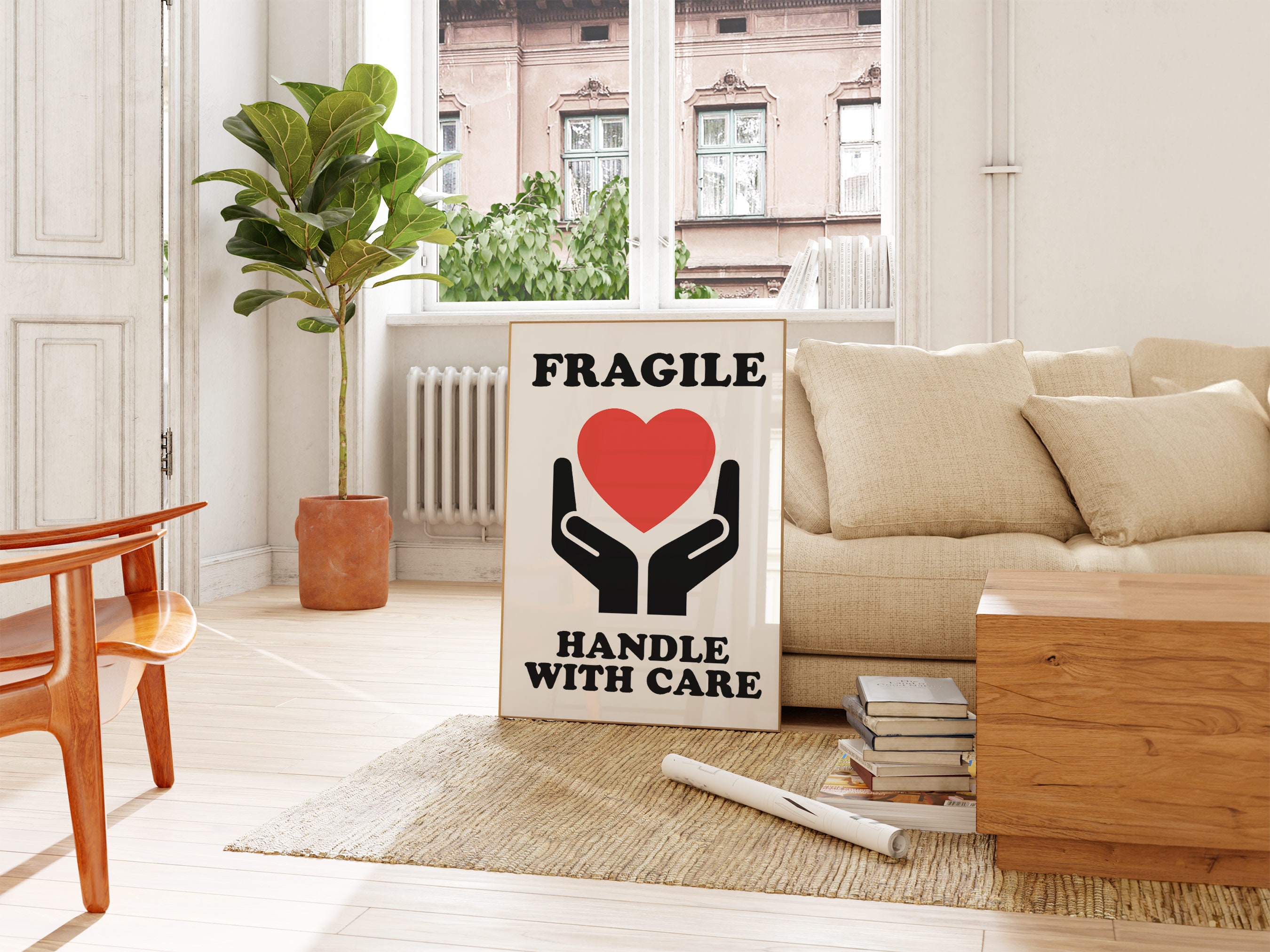 Fragile Digital Print, Handle With Care Poster, Fragile Poster ...