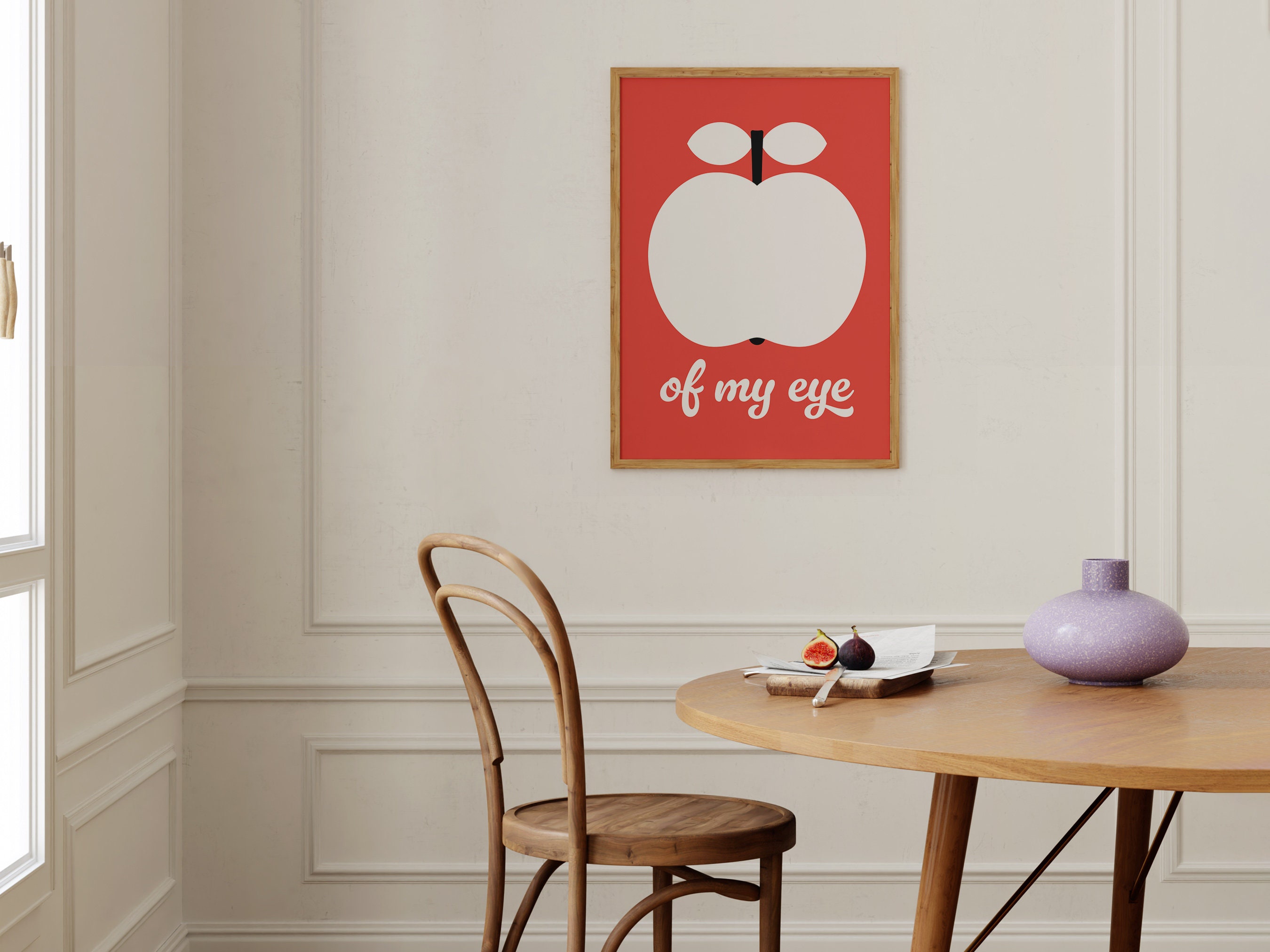 Apple of My Eye Printable Poster, Apple Wall Art, Scandinavian Digital ...
