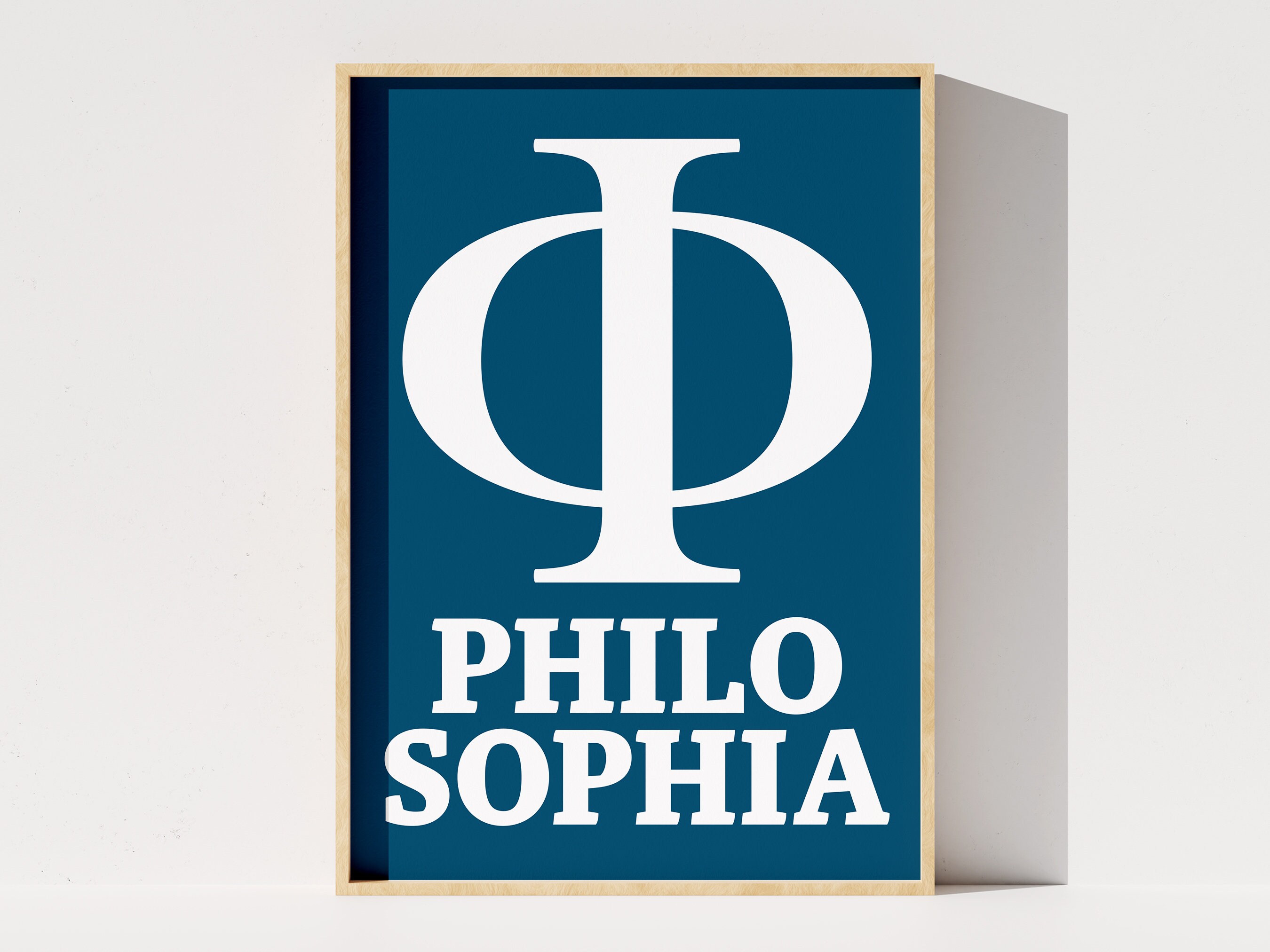 Philosophy Digital Print, Philosophia Poster, Phi Symbol Art ...