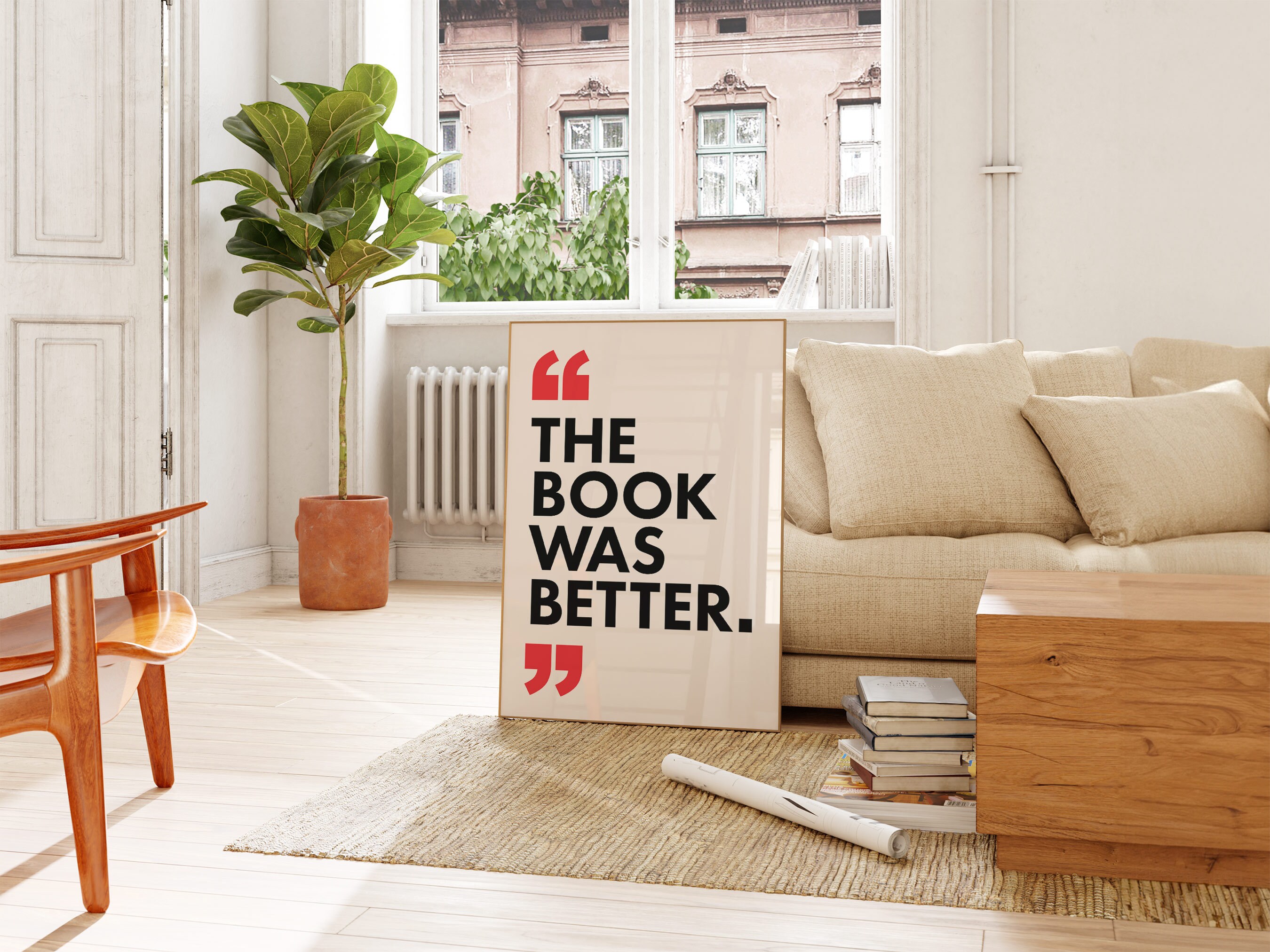 The Book Was Better Printable Poster, Reading Quote Sign, Instant ...