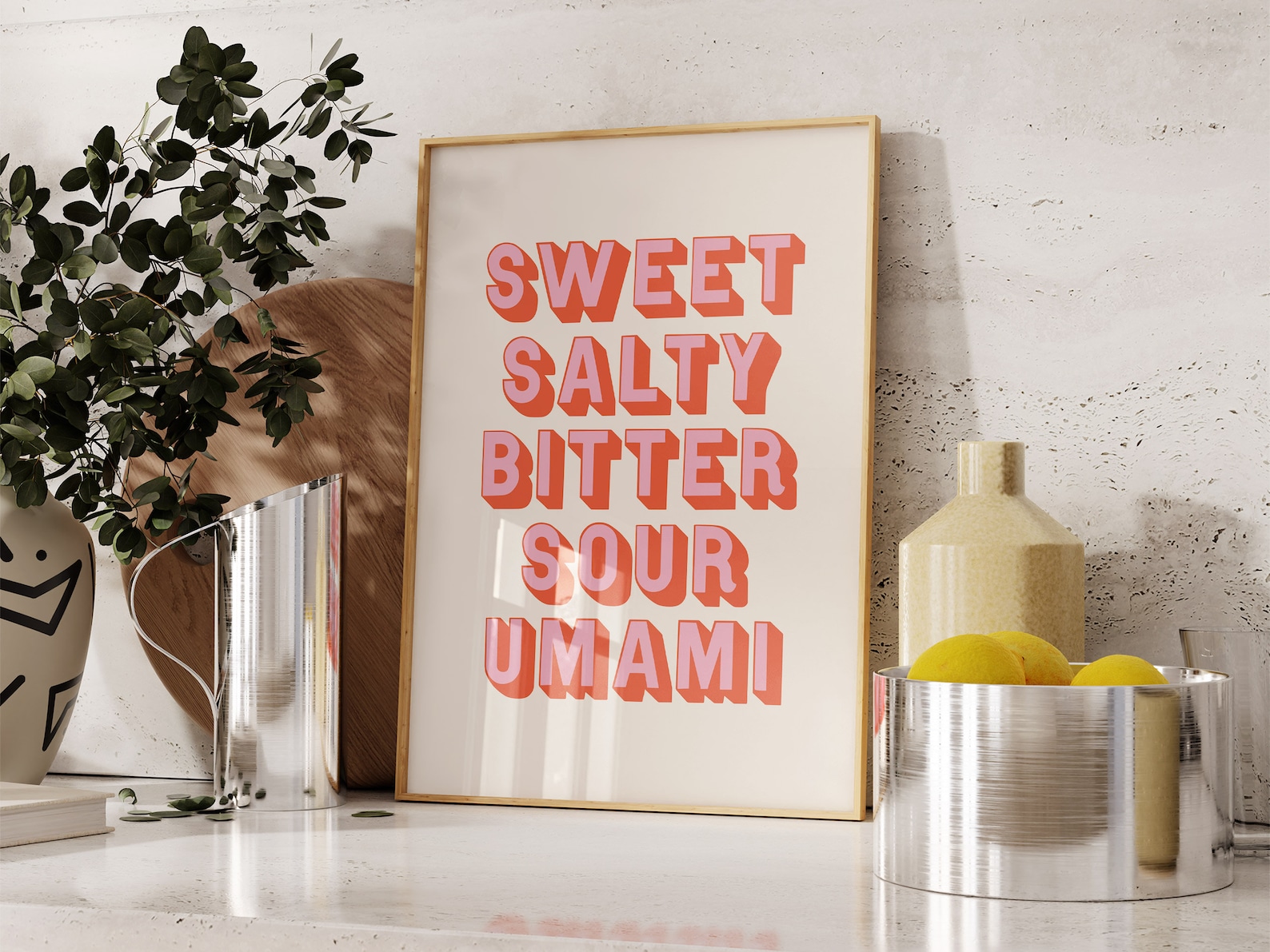 Five Tastes Printable Wall Art, Taste Sensations Digital Print, Basic ...