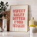 Five Tastes Printable Wall Art, Taste Sensations Digital Print, Basic ...