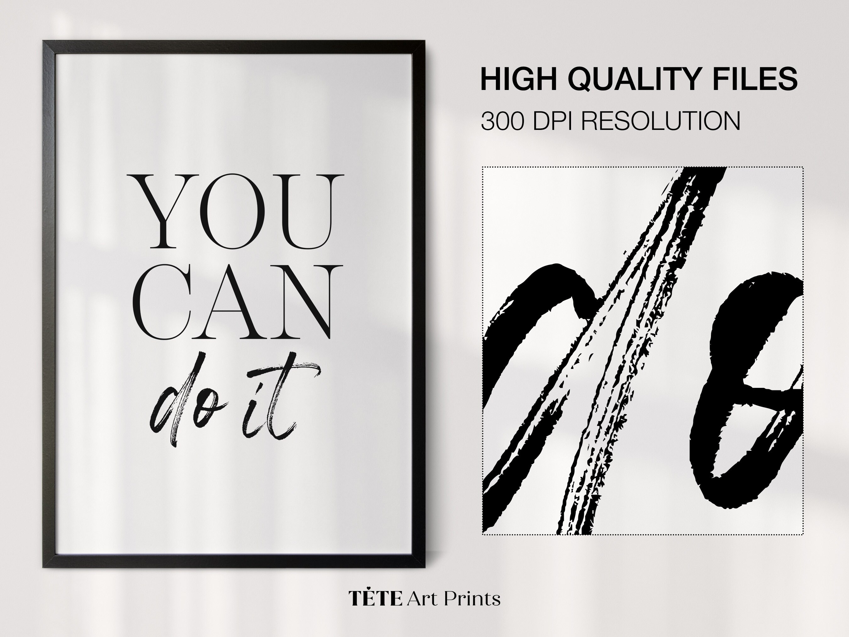 You Can Do It Digital Print, Motivational Quote, Positive Affirmation ...