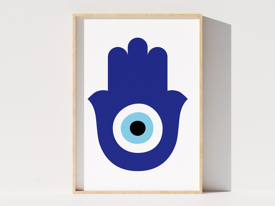 Evil Eye Digital Print, Hamsa Hand Home Decor, Hamsa Printable Wall Art ...