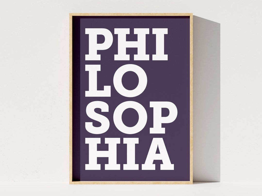 Philosophy Digital Print, Philosophia Poster, Philosophy Wall Decor ...
