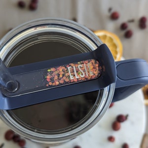 Rounded/slim, Glittery, Personalized Stanley Cup Tumbler Name Plate, 20 ...