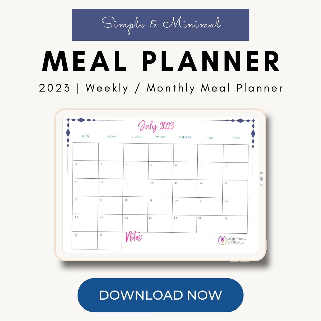 Weekly/monthly Meal Planning Calendar 2023 Calendar Meal Planning 2023 ...