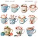 Christmas Hot Chocolate Mug Pastel Clipart Christmas Cocoa Hot Clipart ...