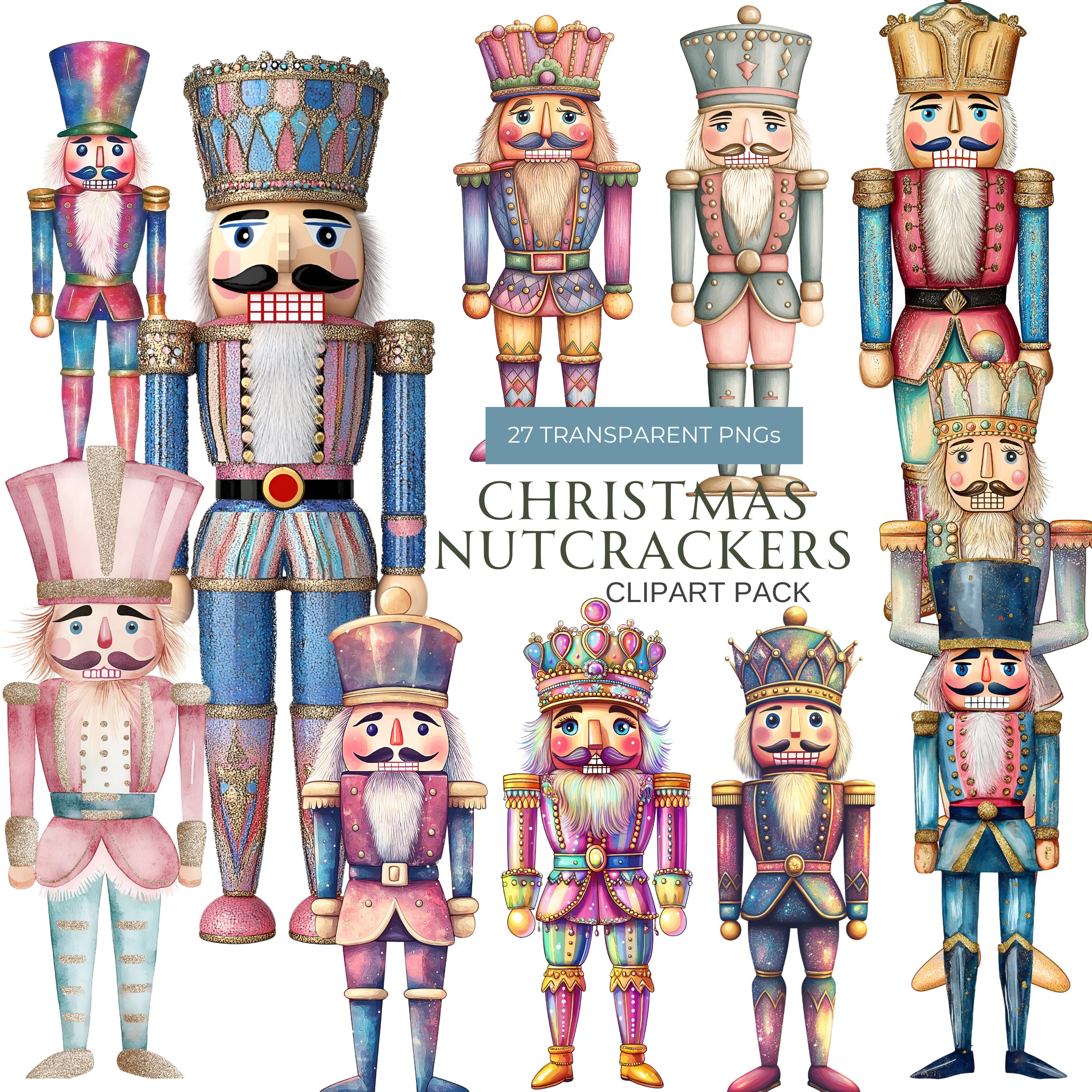 Watercolor Christmas Nutcracker PNG Clipart Glitter Nutcracker ...