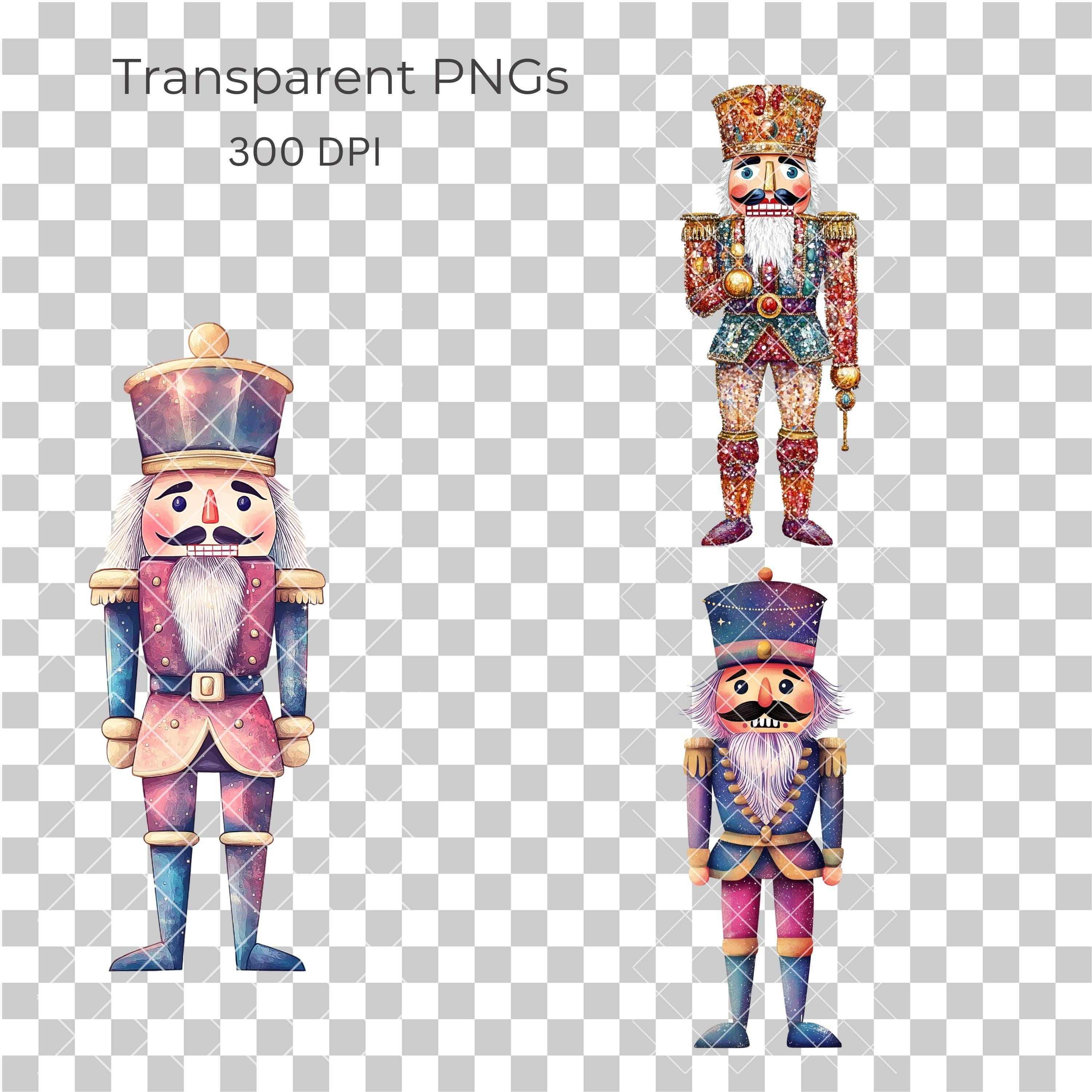 Watercolor Christmas Nutcracker PNG Clipart Glitter Nutcracker ...