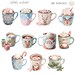 Christmas Hot Chocolate Mug Pastel Clipart Christmas Cocoa Hot Clipart ...