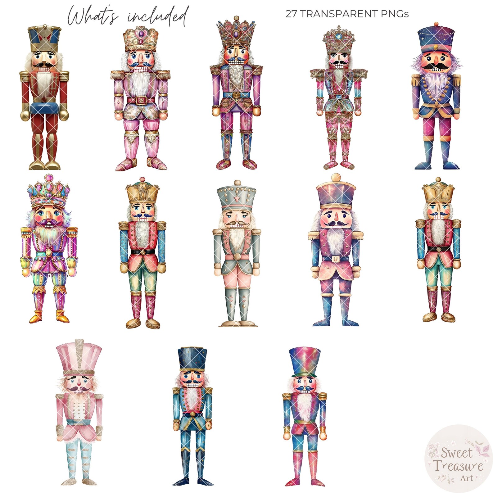 Watercolor Christmas Nutcracker PNG Clipart Glitter Nutcracker ...