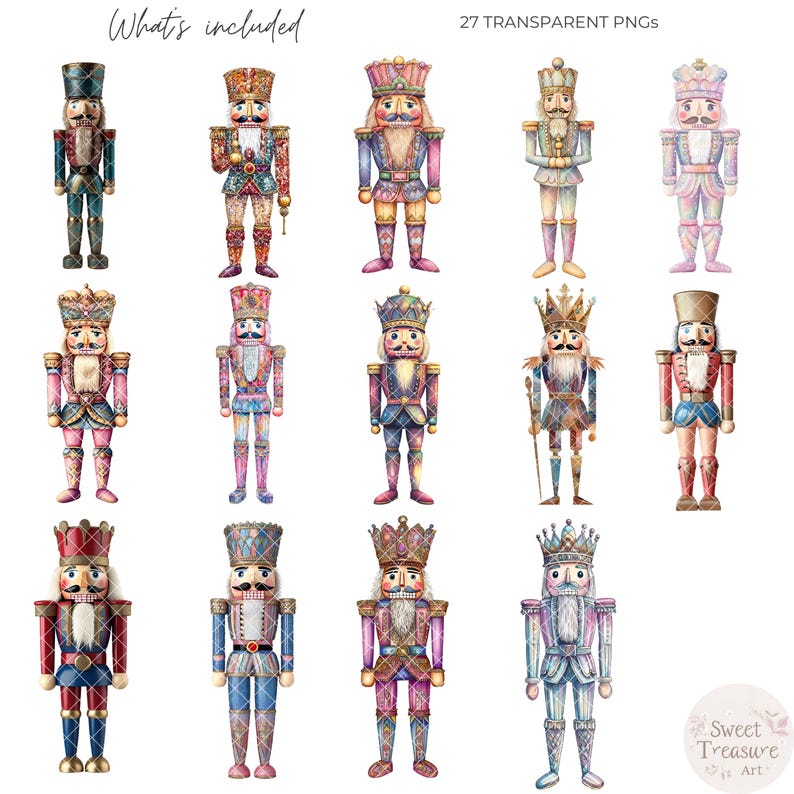 Watercolor Christmas Nutcracker PNG Clipart Glitter Nutcracker ...