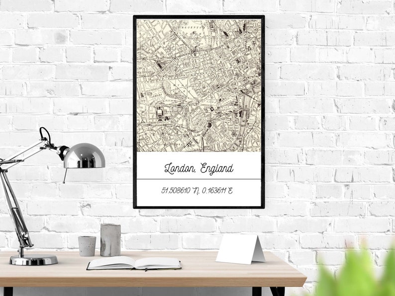 1920's London, England Vintage City Map - Digital Download London Map ...