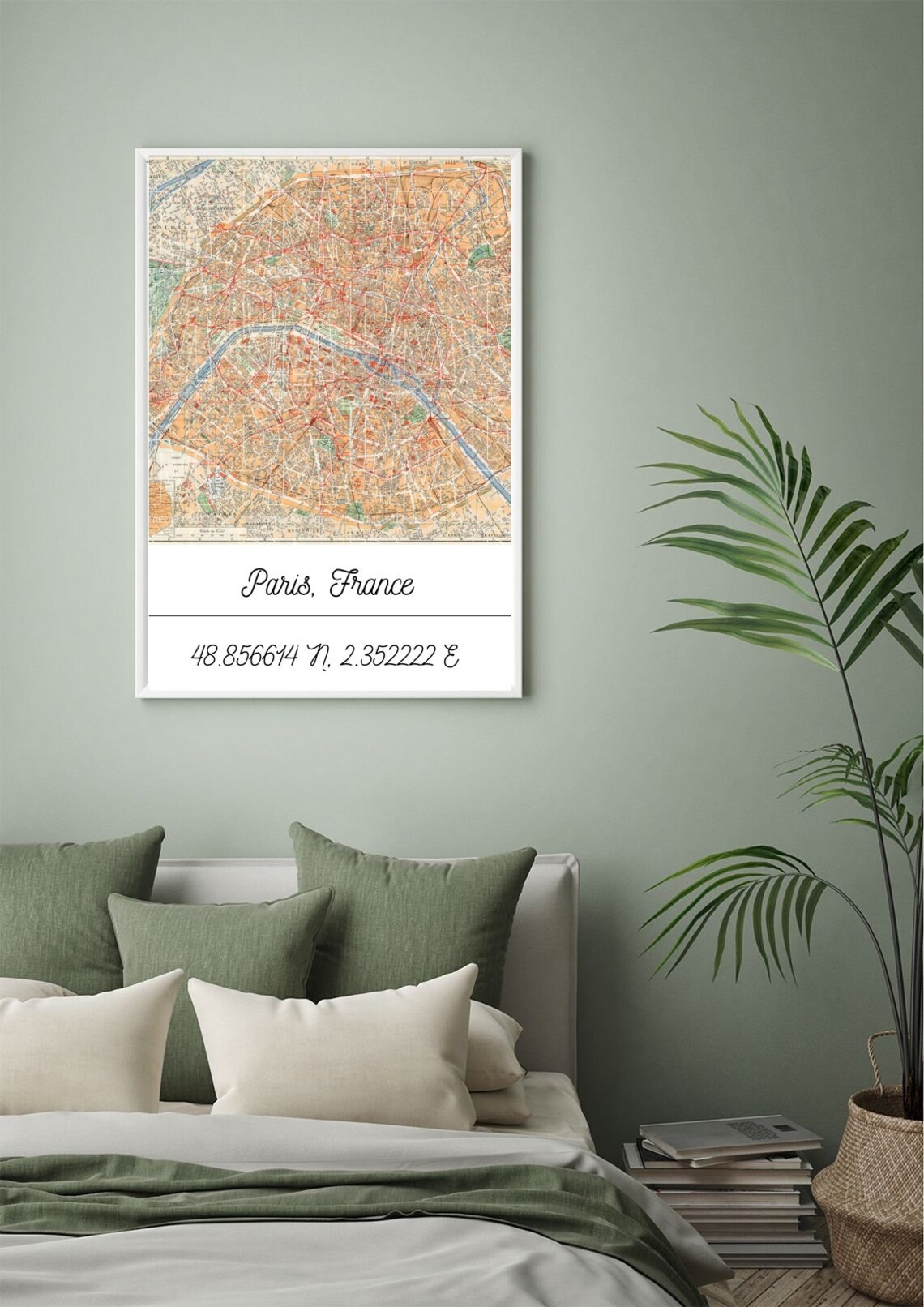 1920's Paris, France Vintage City Map - Digital Download Paris Map ...