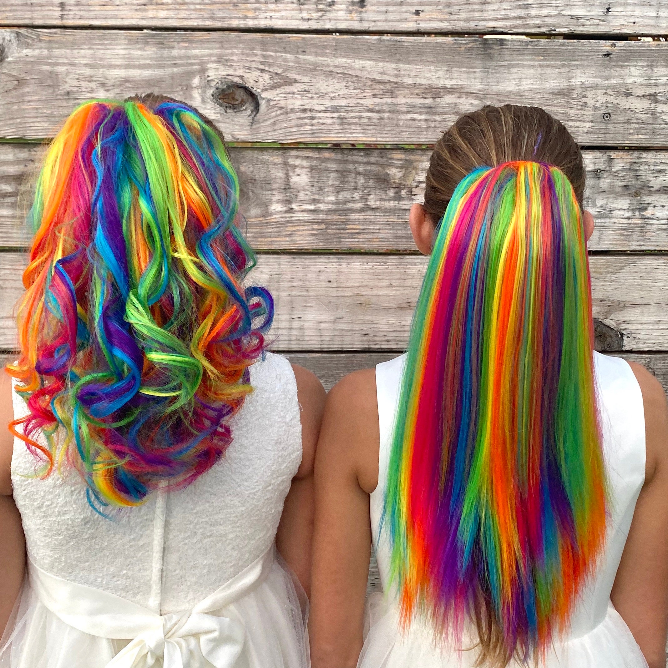 6 Rainbow Hair Extensions