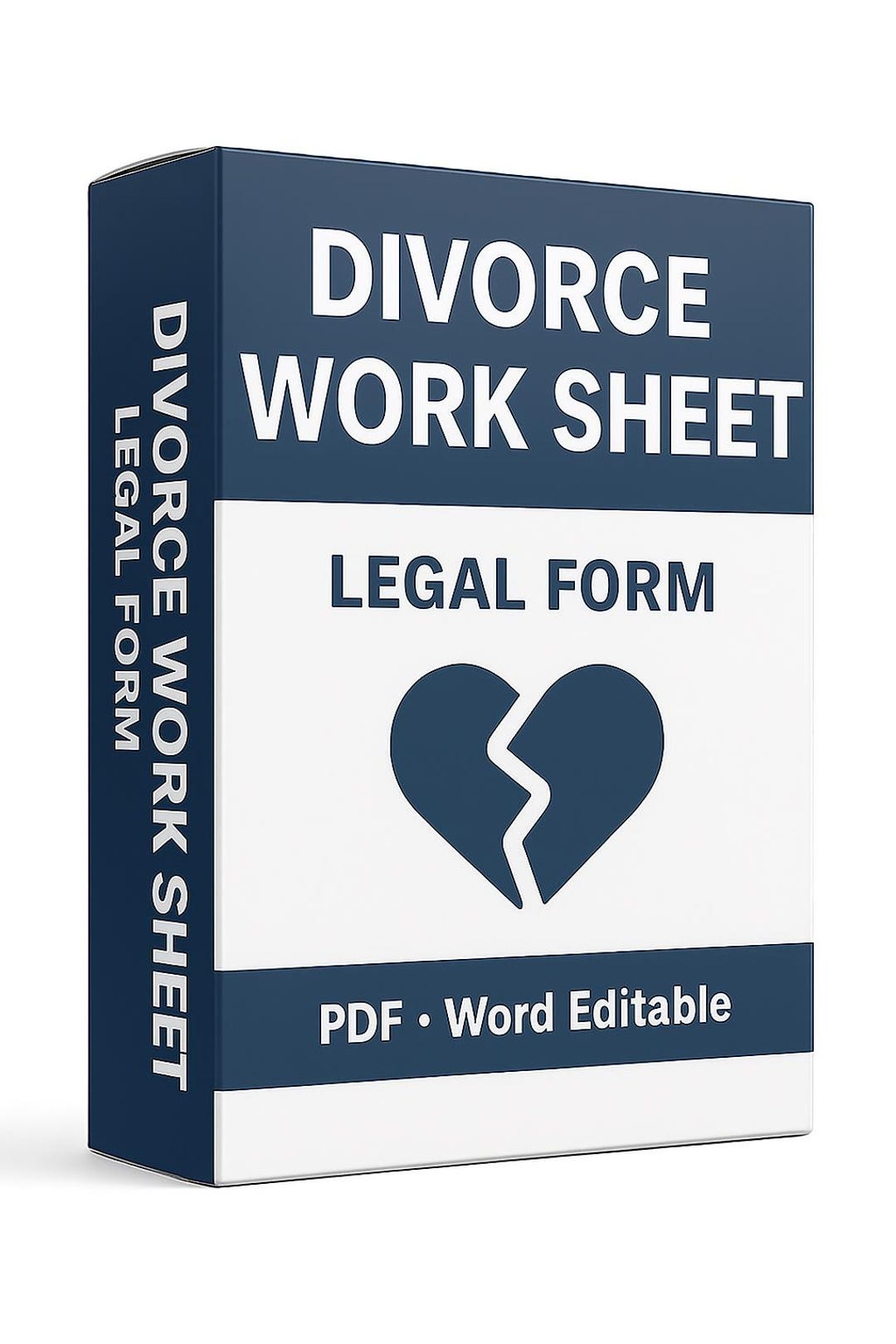 Divorce Work Sheet Template: Editable Legal Form (PDF & Word) - Etsy