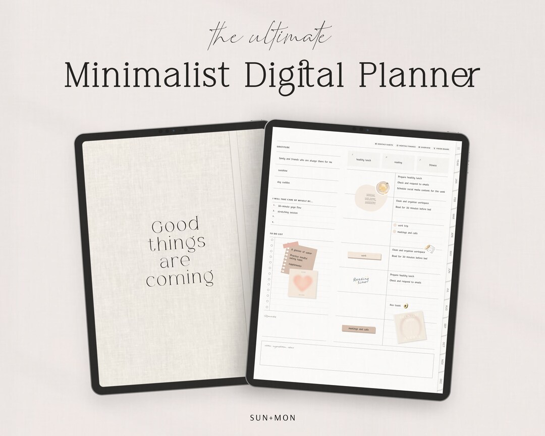 Digital Planner 2024 Minimalist Digital Planner iPad Planner Goodnotes ...