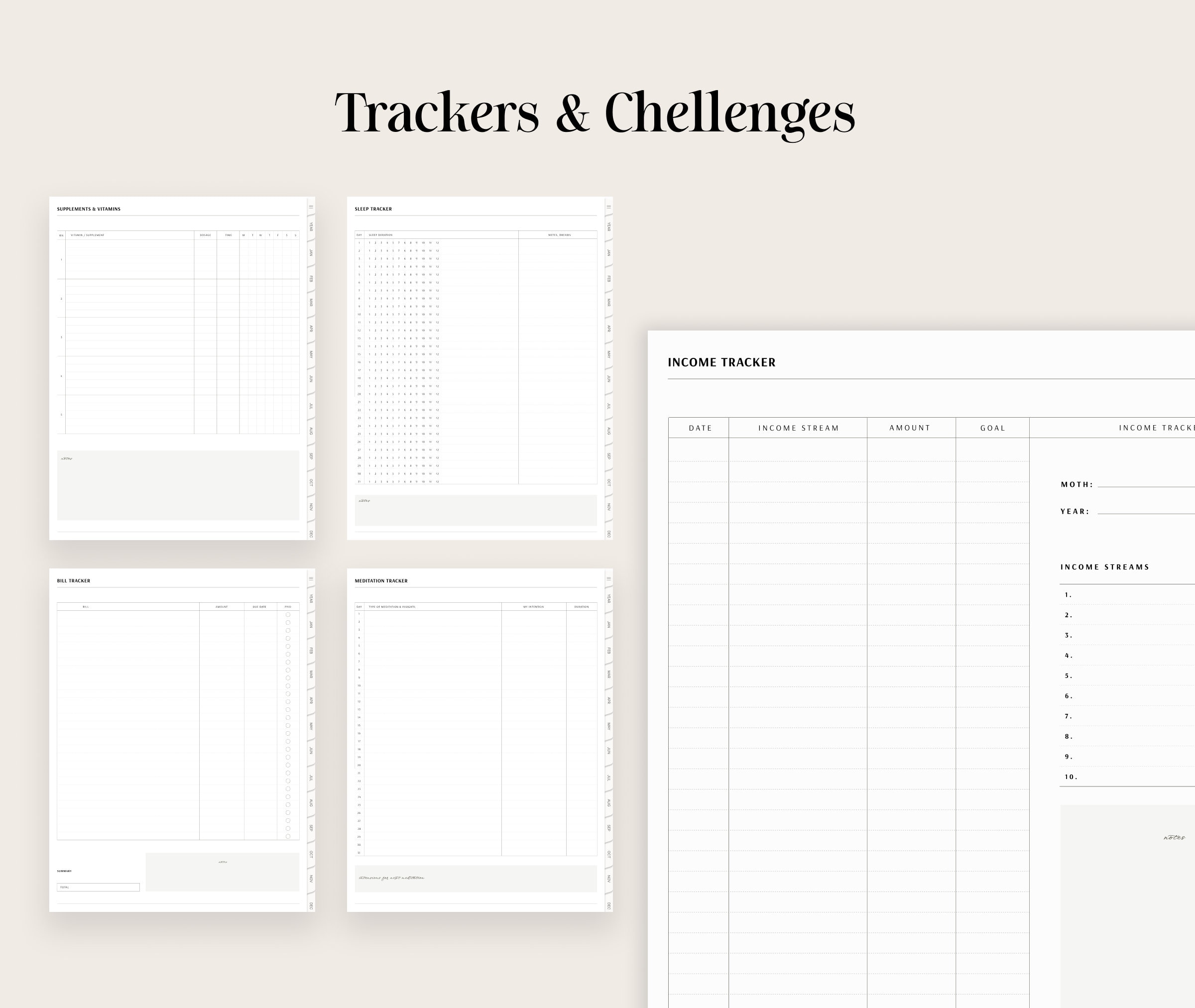 Digital Planner 2024 Minimalist Digital Planner iPad Planner Goodnotes ...