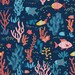 UNDER THE SEA Digital Paper Seamless Pattern for Crafting Printable ...