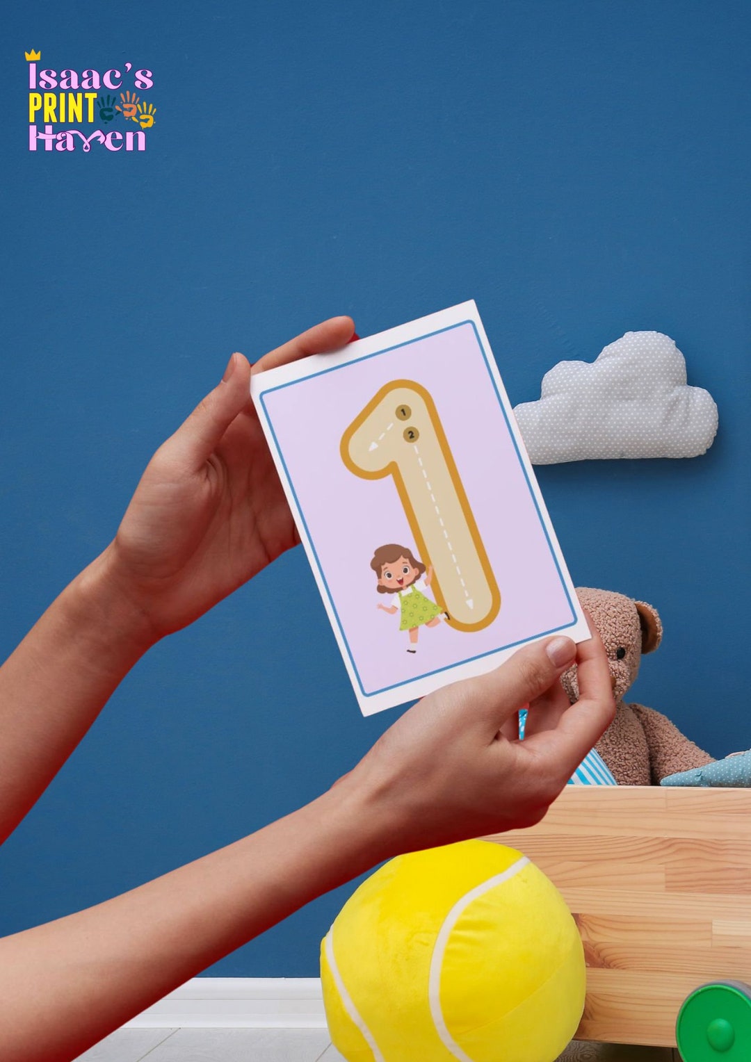 Kids Playing Number Tracing Flashcards - Fun Printable Counting ...