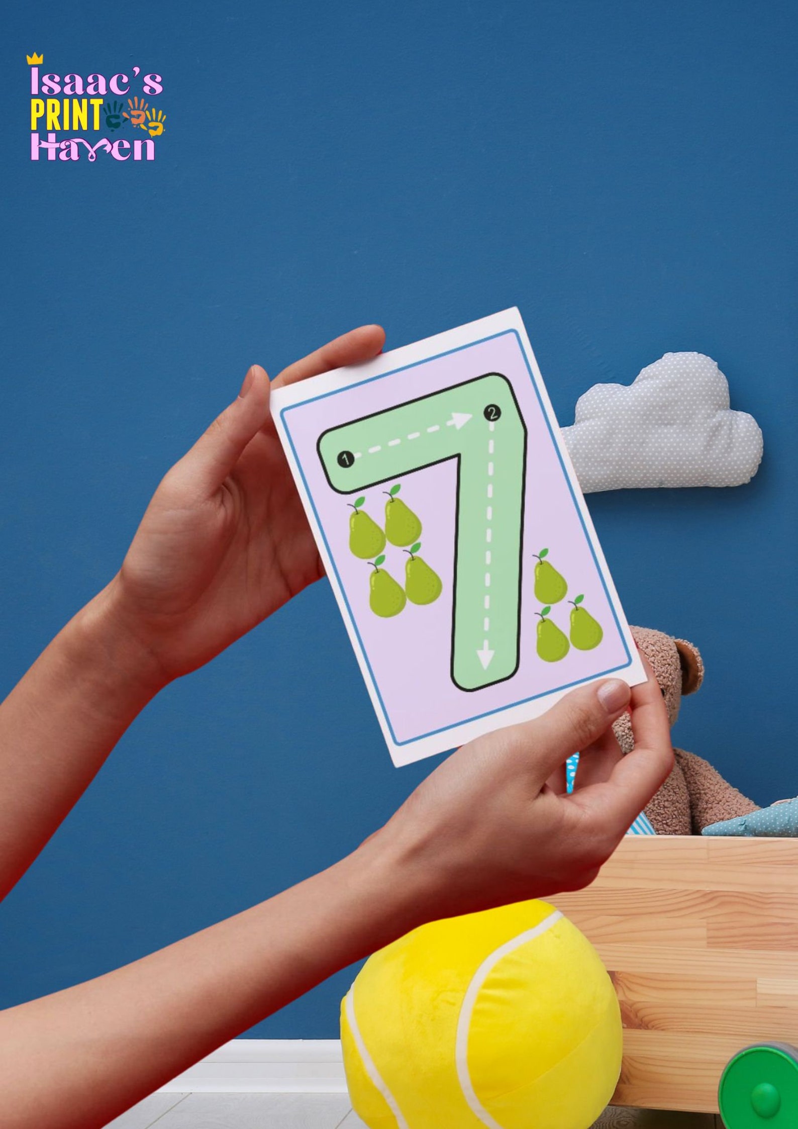 Fruits Design Number Tracing Flashcards - Fun Printable Counting ...