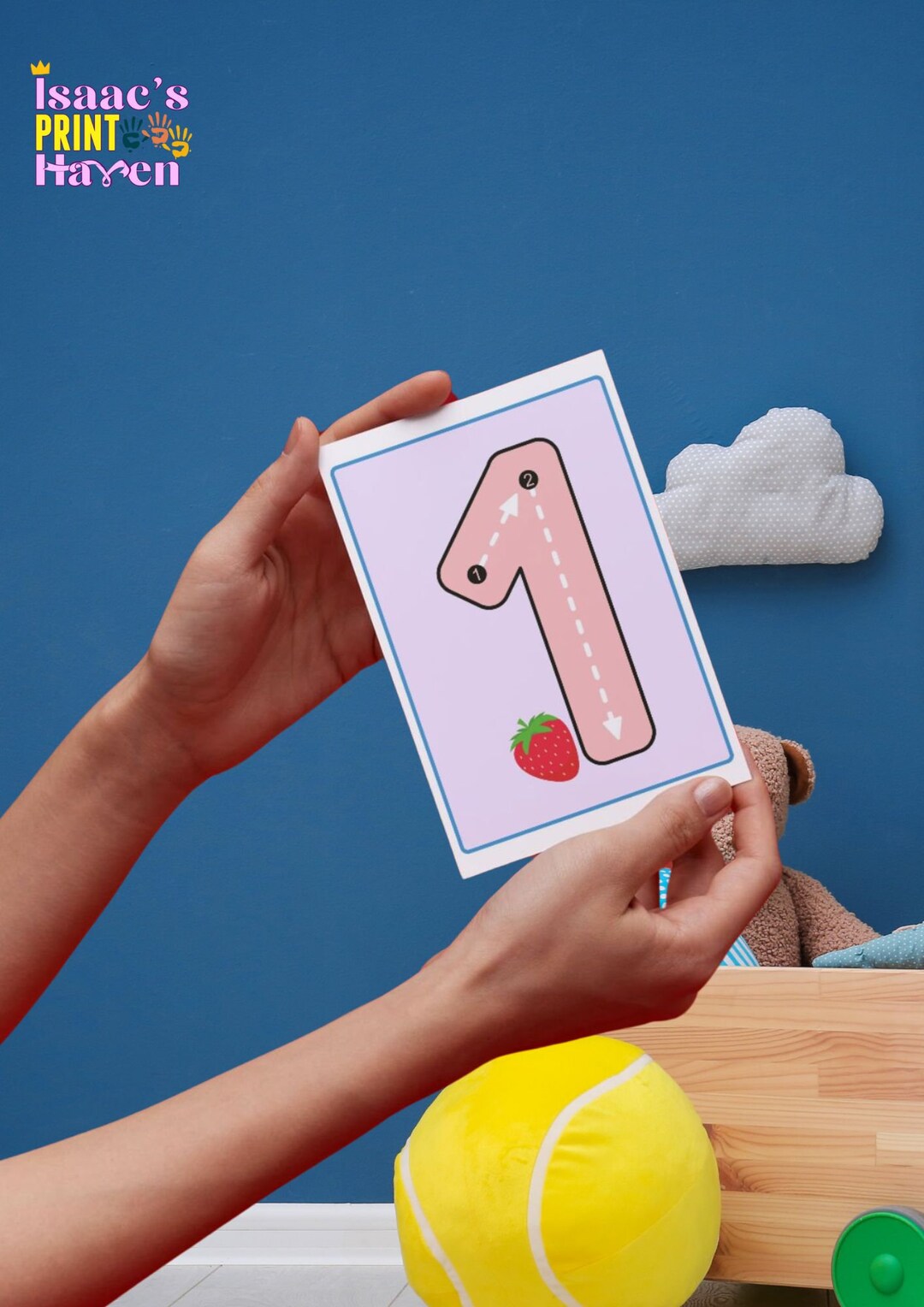 Fruits Design Number Tracing Flashcards - Fun Printable Counting ...