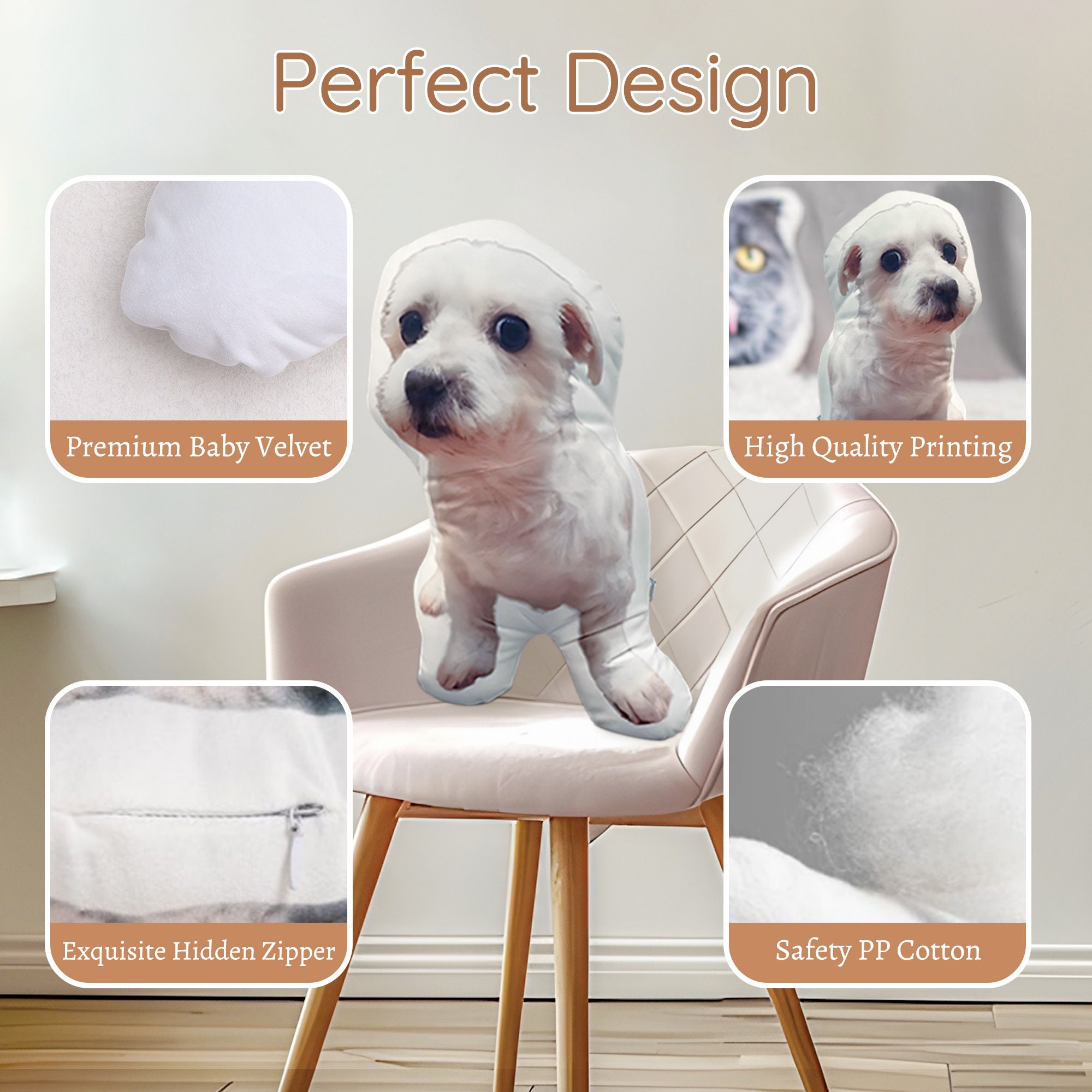 Custom Pet 3D Pillow, 3D Dog Cat Photo Pillow, Personalized Pet Pillow ...