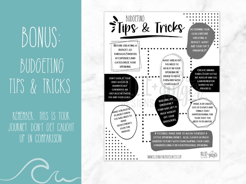 Monthly Budget Worksheet | Paycheck Budget Sheet | Financial Freedom ...