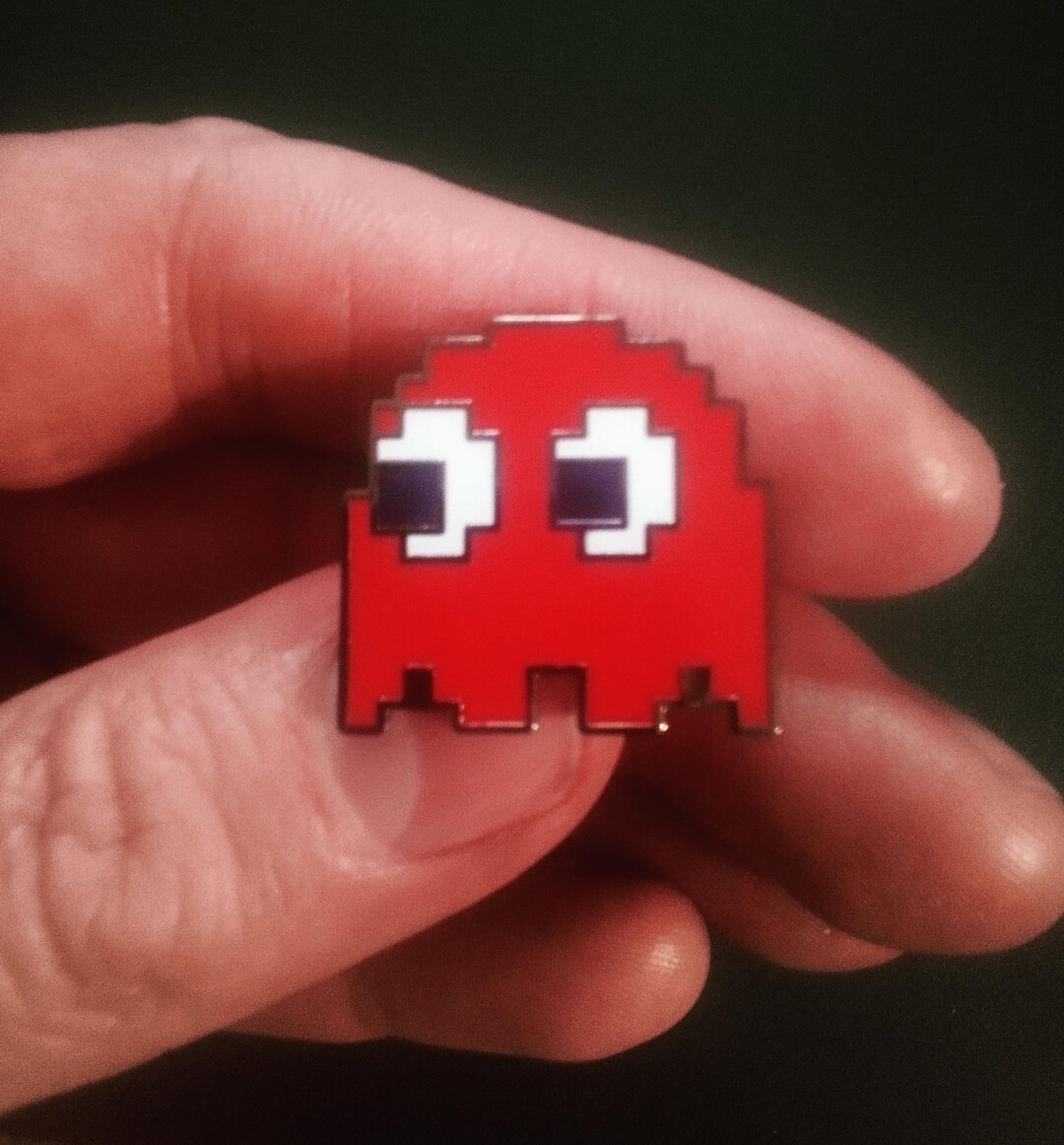 Pac-man - Blinky Lapel Pin - Retro Arcade Game - Handmade - Pixel Art ...