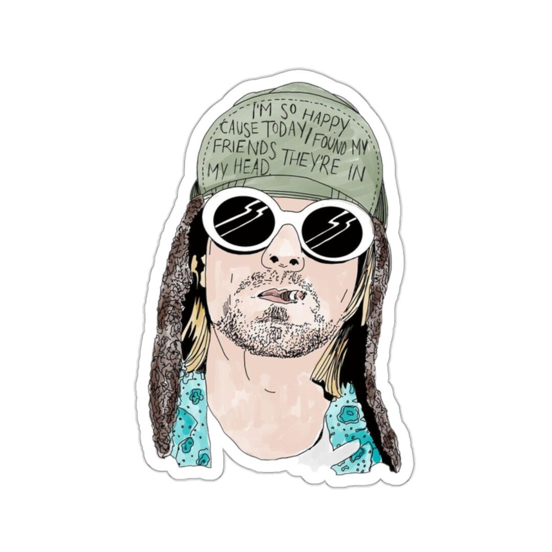 Kurt Cobain Sticker Lithium Song Lyrics Nirvana Sticker Decal Vinyl ...