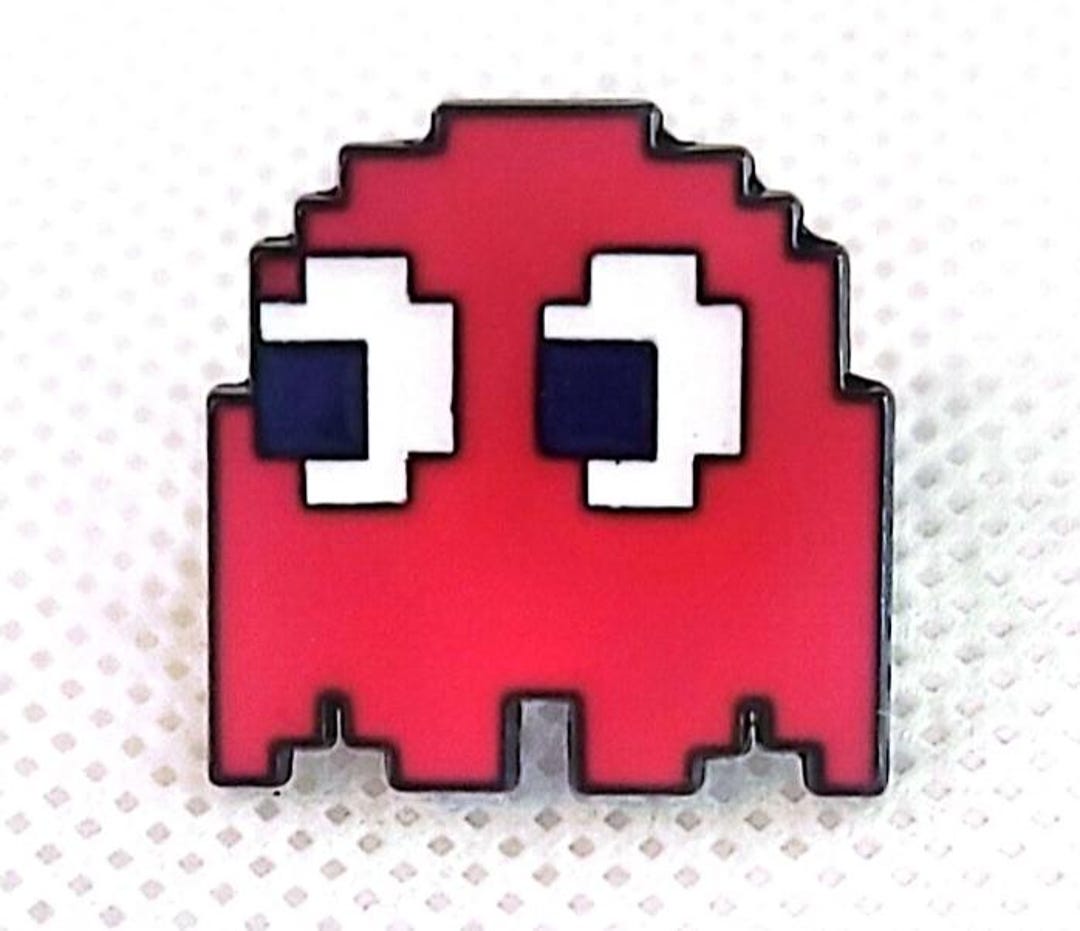 Pac-man - Blinky Lapel Pin - Retro Arcade Game - Handmade - Pixel Art ...