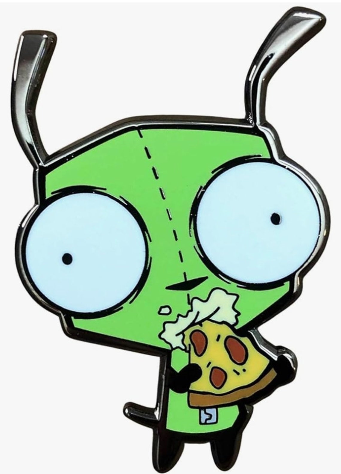 Invader Zim Gir Eating Pizza Enamel Pin - Etsy