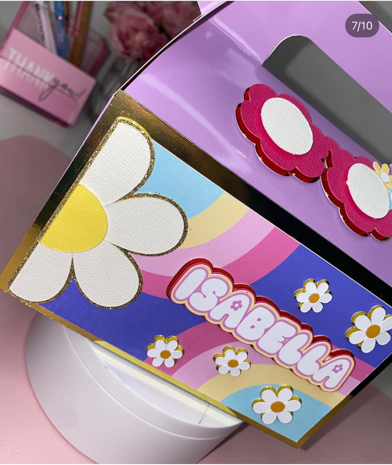 Groovy Party Gable Box. Party Favor Box Goodie Box. Groovy Daisy ...