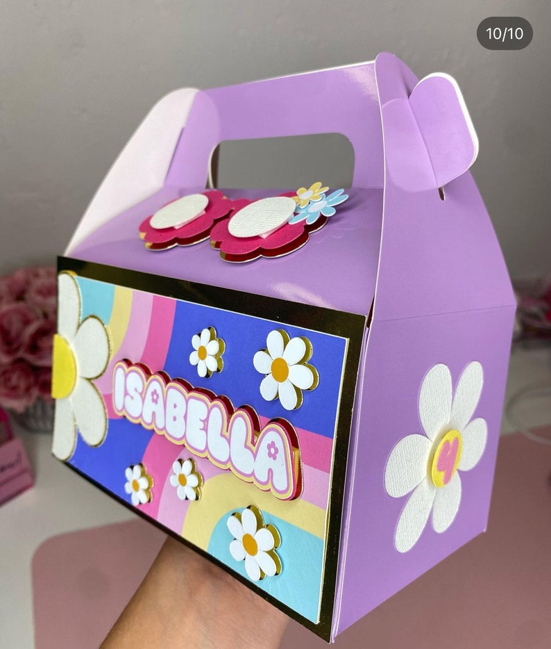 Groovy Party Gable Box. Party Favor Box Goodie Box. Groovy Daisy ...