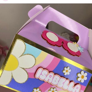 Groovy Party Gable Box. Party Favor Box Goodie Box. Groovy Daisy ...